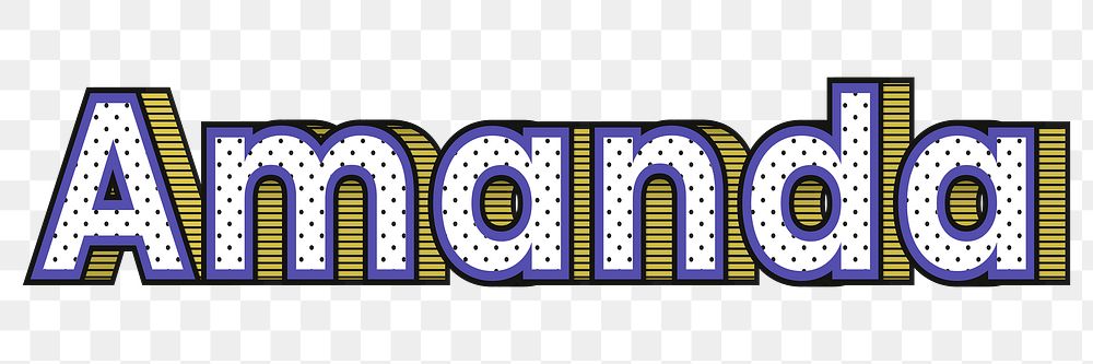 Dotted Amanda female name png | Premium PNG Sticker - rawpixel