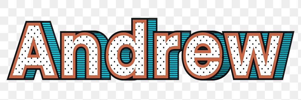 Andrew male name png retro | Premium PNG Sticker - rawpixel