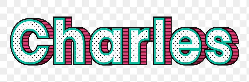 Charles png male name typography | Premium PNG Sticker - rawpixel