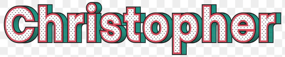Male name Christopher typography word | Premium PNG Sticker - rawpixel