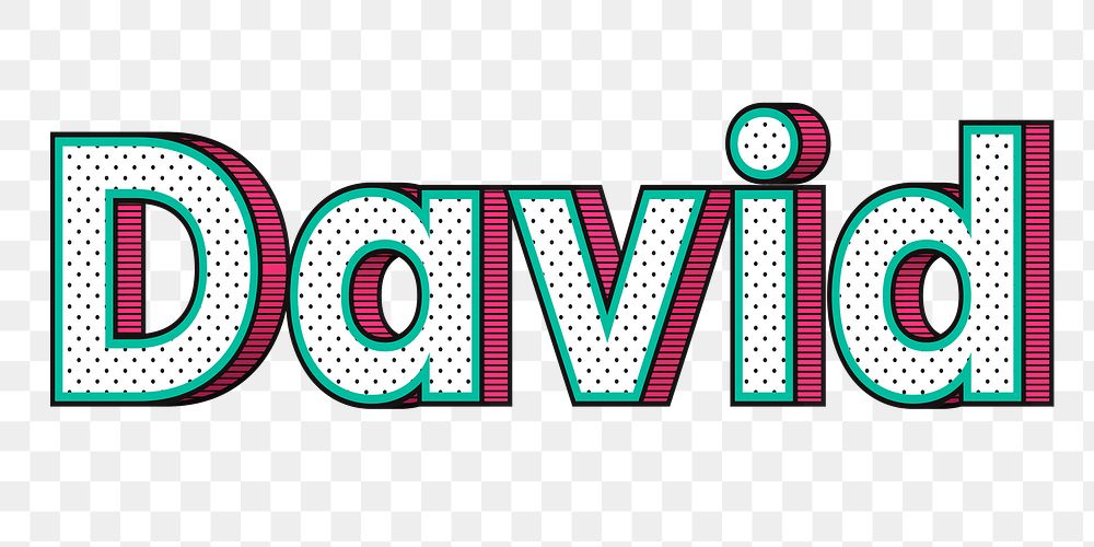 David name png retro dotted | Premium PNG - rawpixel