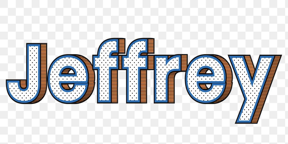 Jeffrey name png lettering font | Premium PNG Sticker - rawpixel