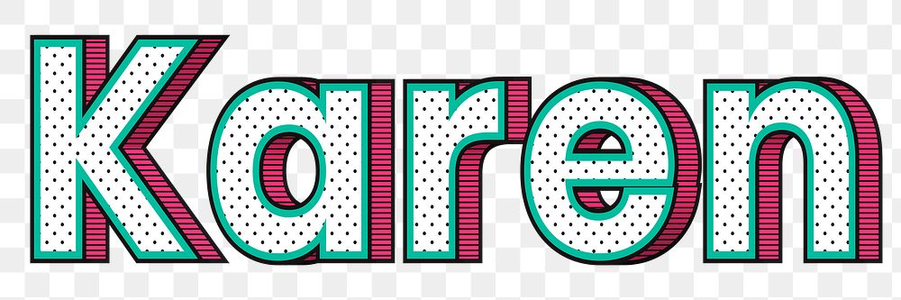 Dotted Karen male name png | Free PNG Sticker - rawpixel