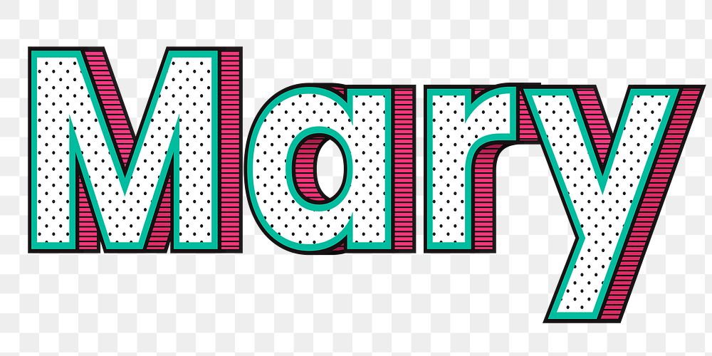 Mary png female name typography | Premium PNG Sticker - rawpixel