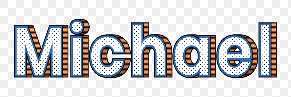Dotted Michael male name png | Premium PNG Sticker - rawpixel