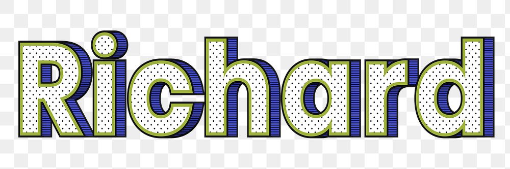 Richard name png retro dotted | Premium PNG Sticker - rawpixel