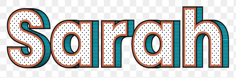 Sarah png female name typography | Premium PNG - rawpixel
