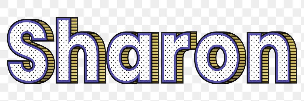 Sharon name png retro dotted | Premium PNG - rawpixel