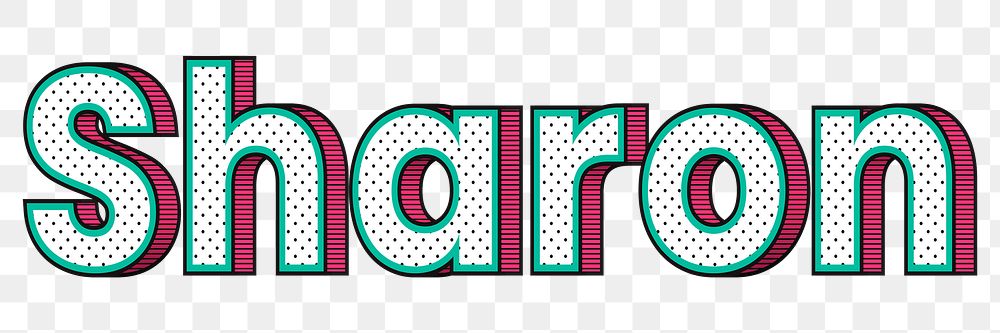 Sharon png female name typography | Premium PNG - rawpixel