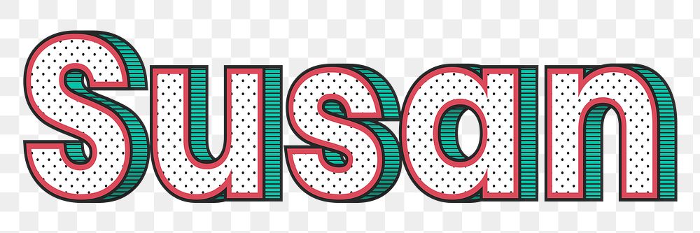 Susan female name png retro | Premium PNG Sticker - rawpixel