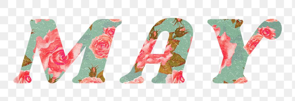 Colorful May png month word | Premium PNG Sticker - rawpixel