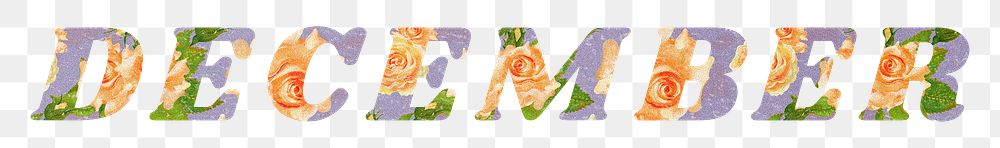 Colorful December png month lettering | Premium PNG Sticker - rawpixel
