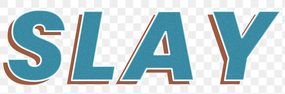 Retro slay png word bold | Premium PNG Sticker - rawpixel
