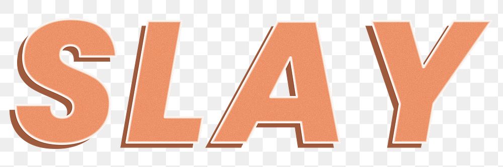 Slay word png retro 3d | Premium PNG Sticker - rawpixel
