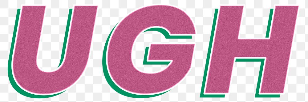 Ugh text png italic font | Premium PNG Sticker - rawpixel