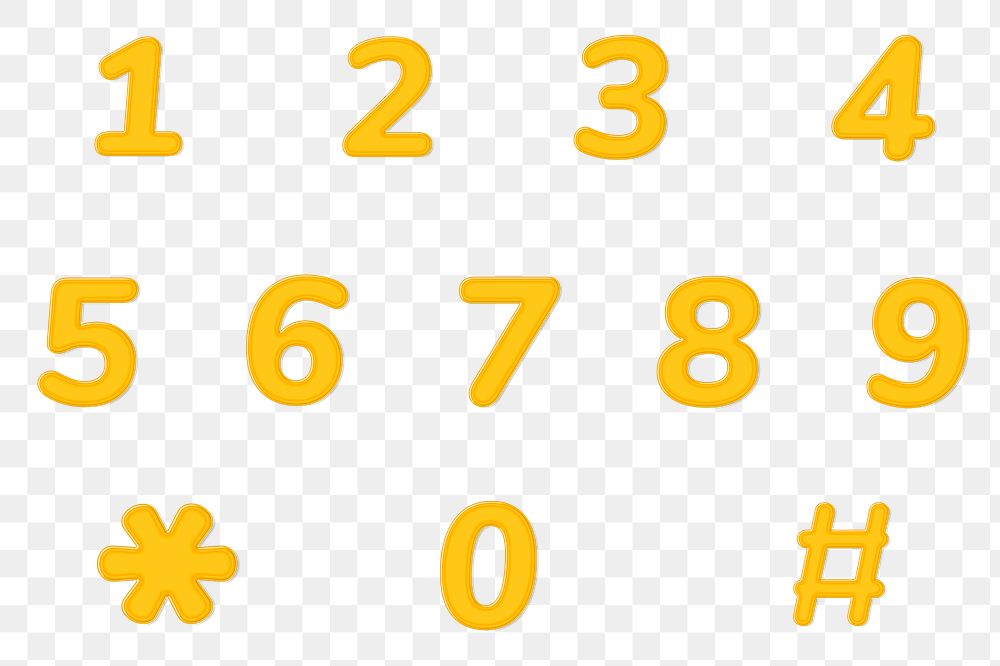 Jelly png bold embossed number | Premium PNG - rawpixel