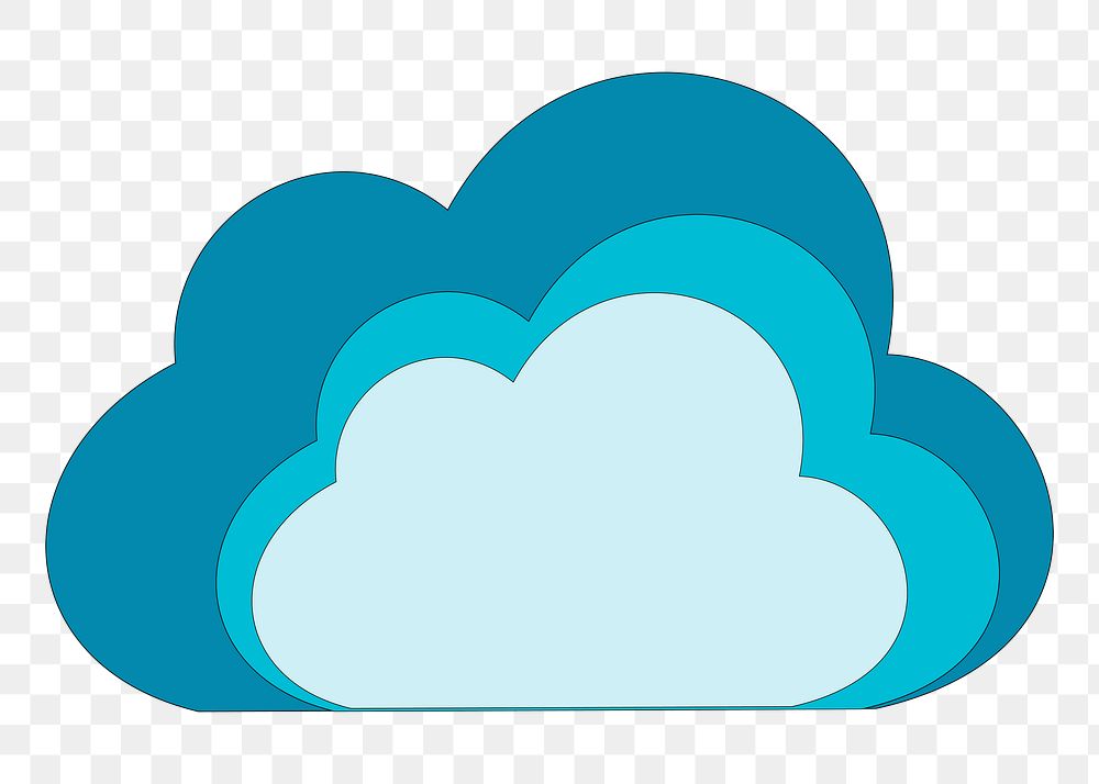 Blue cloud png sticker, icon | Free PNG - rawpixel