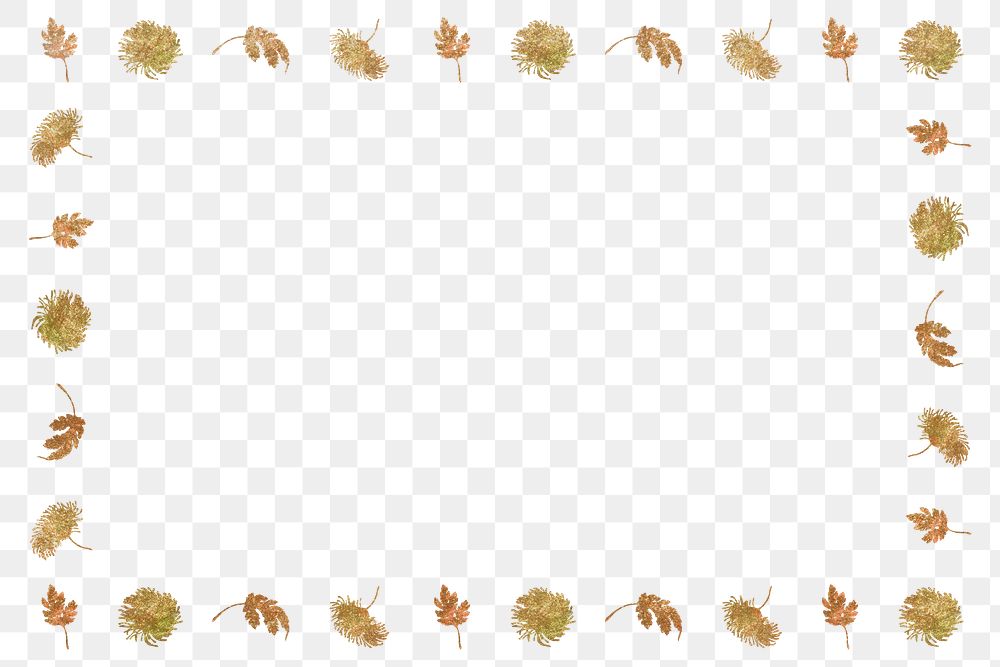 Gold leaves frame design element | Premium PNG - rawpixel
