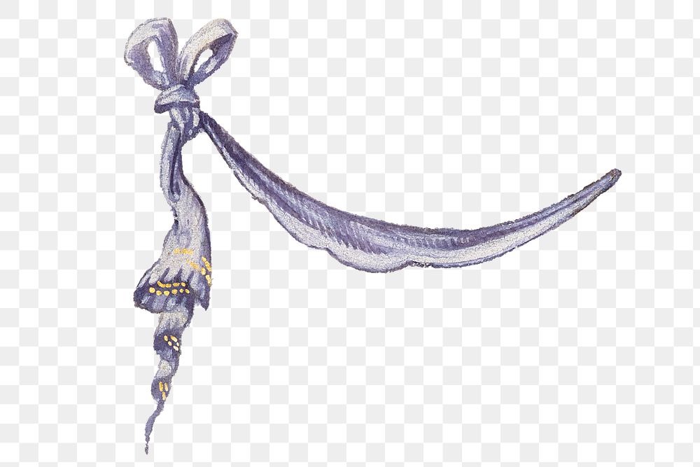 Heraldic blue fabric ribbon knot | Premium PNG Sticker - rawpixel