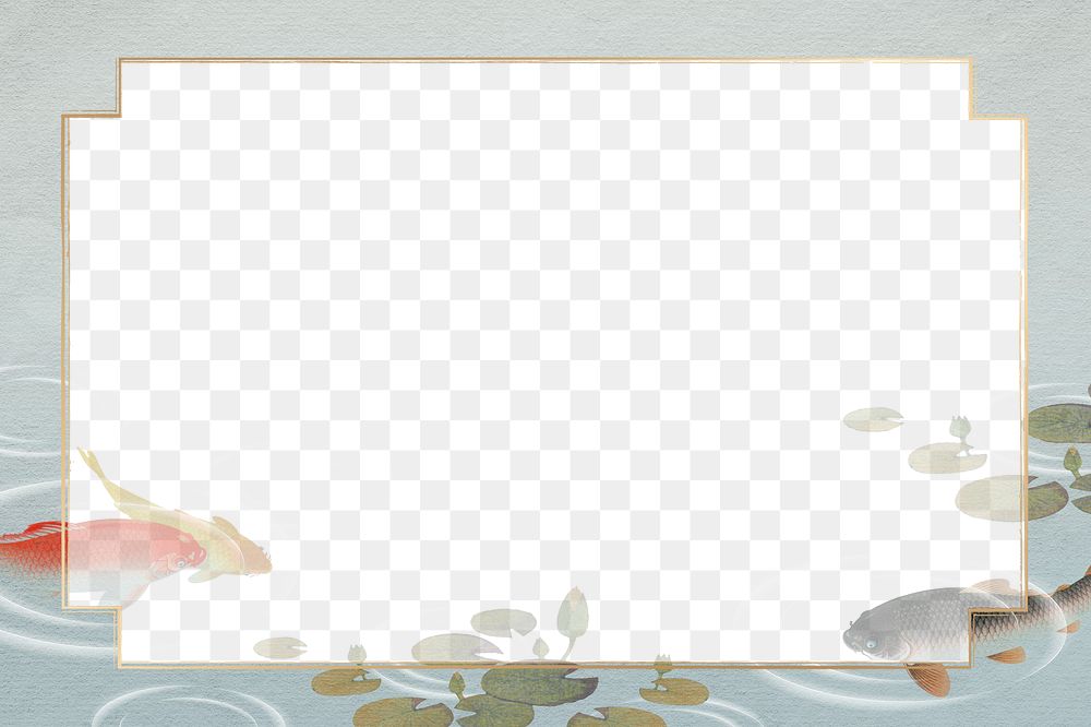 Koi fish frame design element | Premium PNG - rawpixel