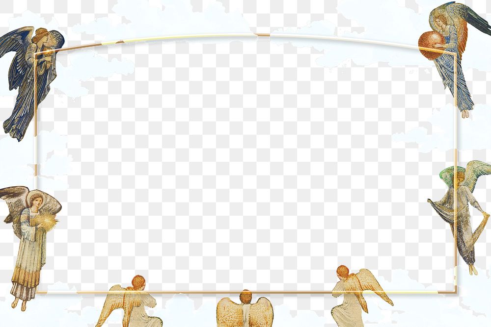 Vintage angel illustration frame design | Premium PNG - rawpixel