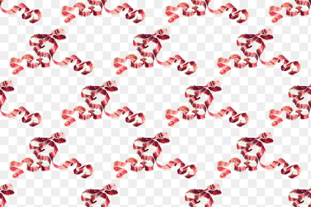 Vintage red ribbon pattern background | Premium PNG - rawpixel