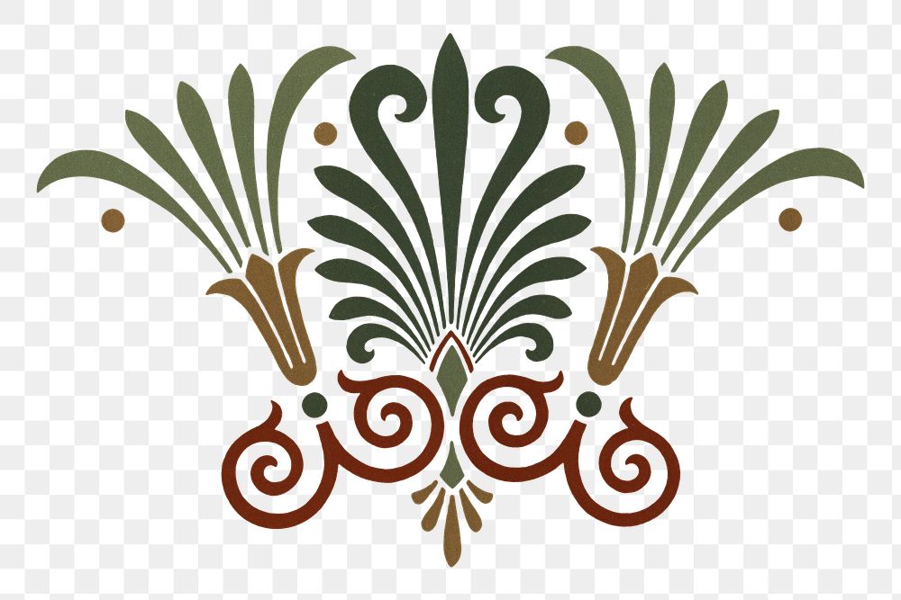 Ancient Greek png floral element | Premium PNG Sticker - rawpixel