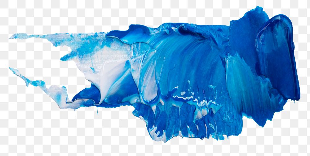Blue paint smudge textured png | Premium PNG Sticker - rawpixel