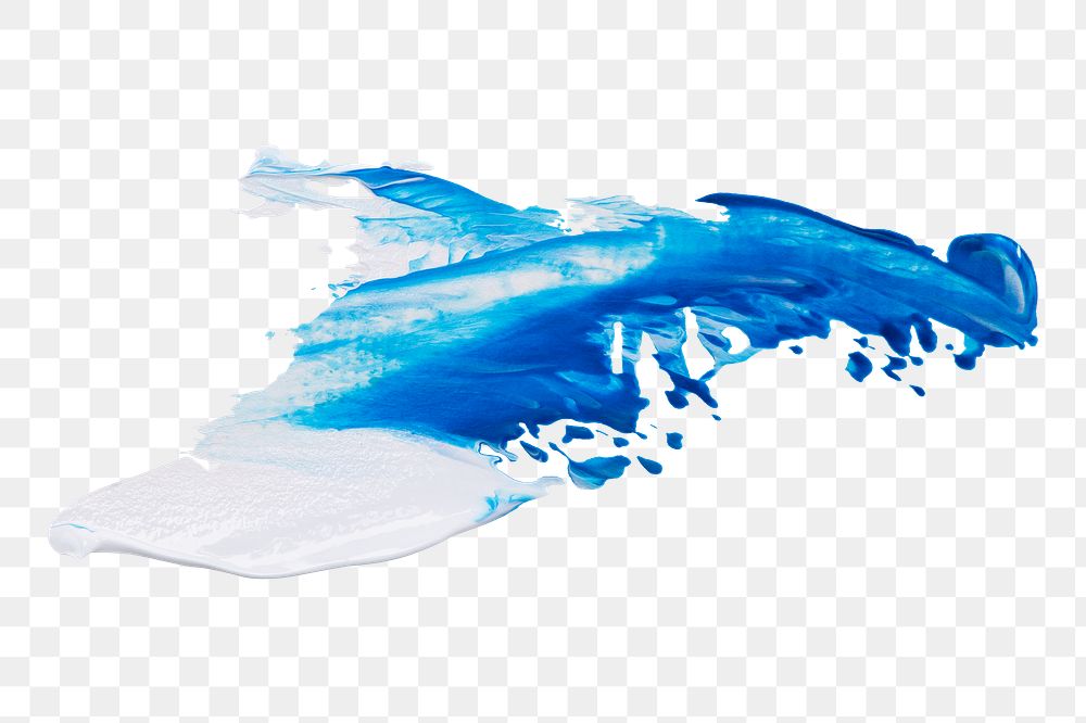 Blue paint smudge textured png | Premium PNG Sticker - rawpixel