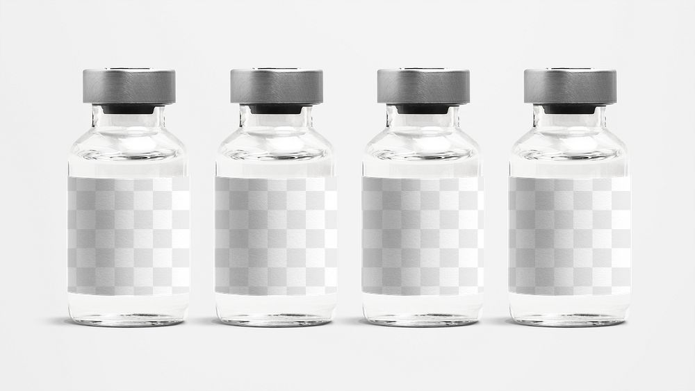 Four injection vial bottles png | Premium PNG - rawpixel