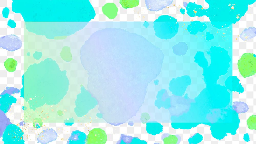 Rectangle frame png blue wax | Premium PNG - rawpixel