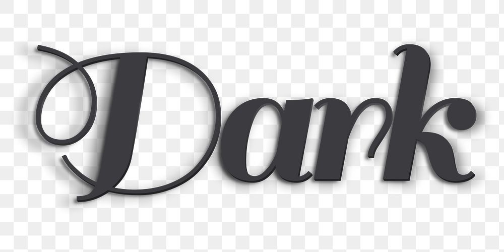 Dark png word sticker 3D | Premium PNG Sticker - rawpixel