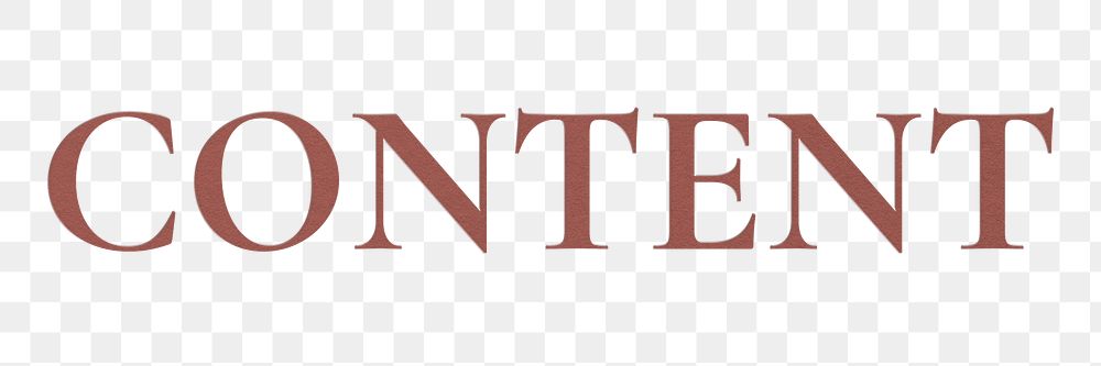 Content png sticker typography in red | Free PNG Sticker - rawpixel