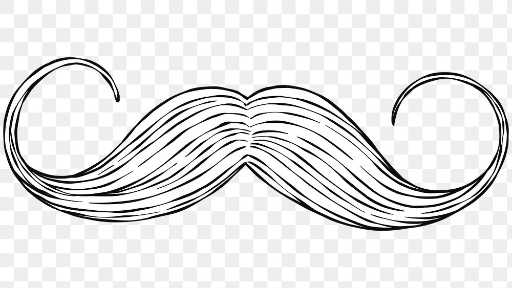 Retro gentleman's mustache png cut | Premium PNG Sticker - rawpixel