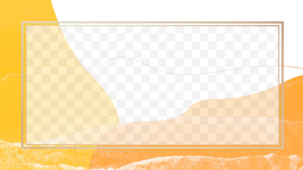 Orange pattern png frame design | Premium PNG - rawpixel