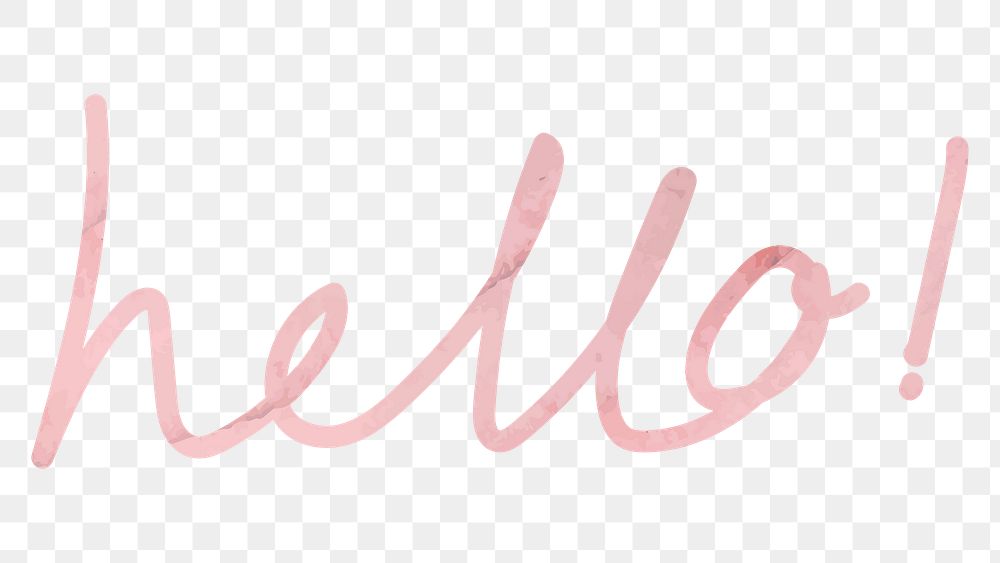 Pink hello typography design element | Free PNG Sticker - rawpixel