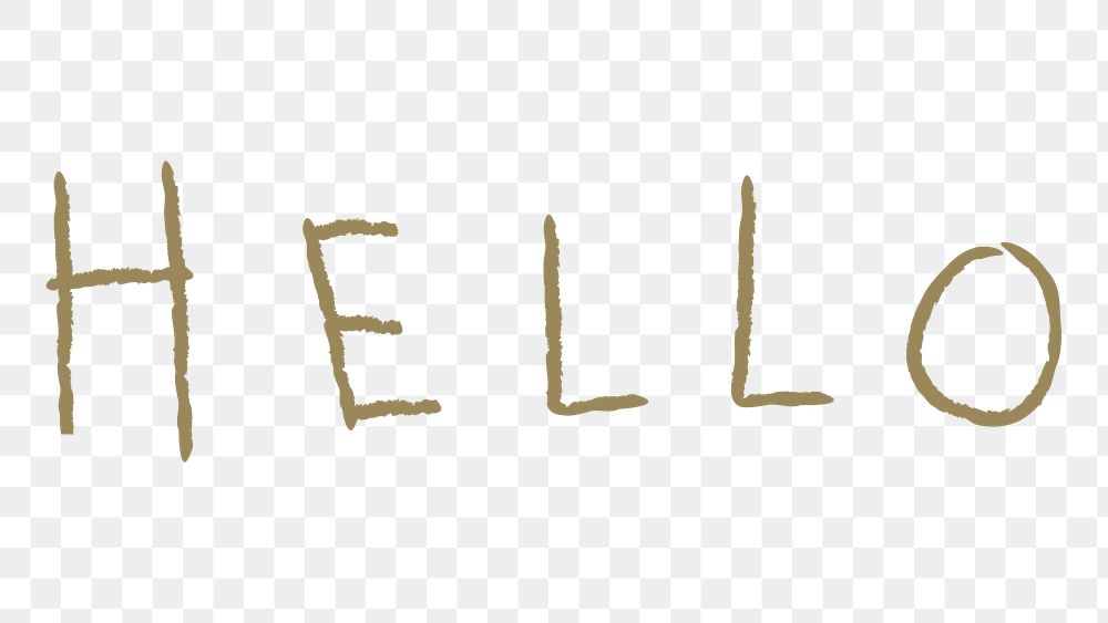 Khaki green hello greetings typography | Premium PNG Sticker - rawpixel