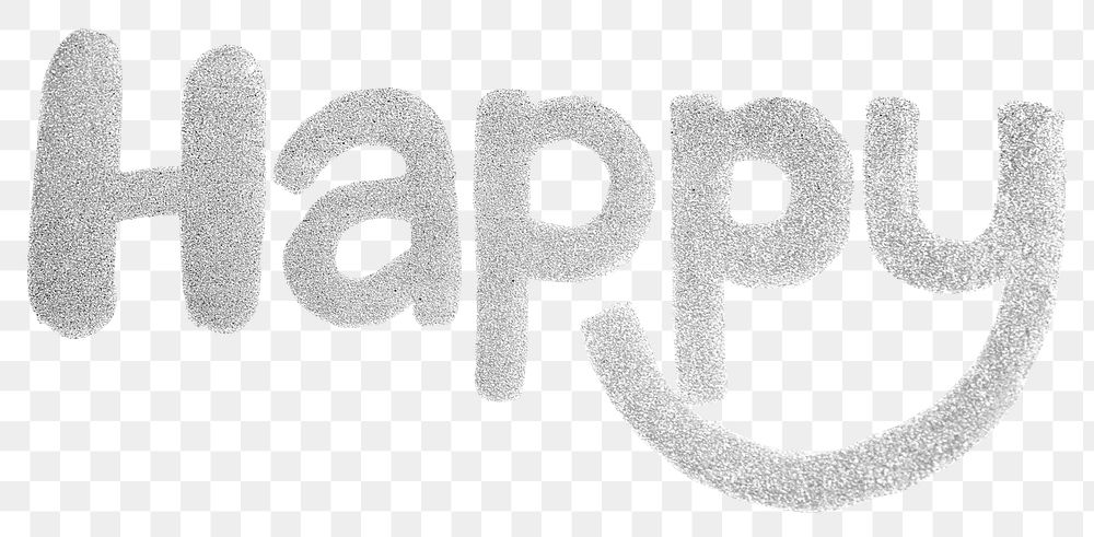 Sparkling glitter happy text png | Premium PNG Sticker - rawpixel