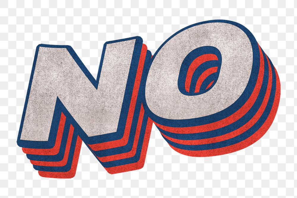 NO text shadow gray retro | Premium PNG Sticker - rawpixel