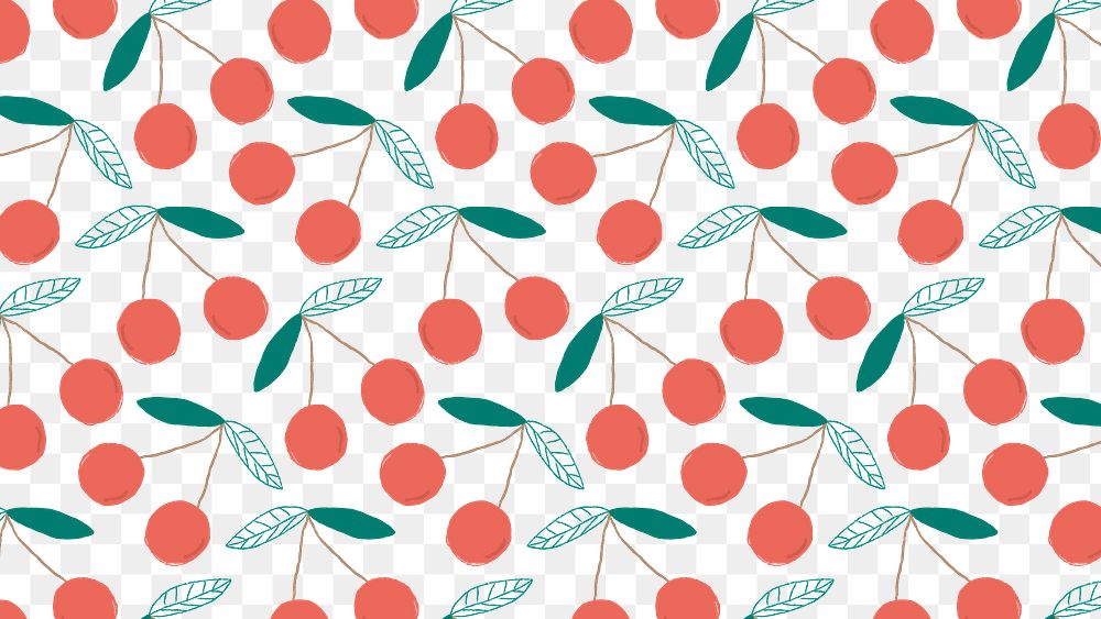 Png pastel cherry pattern transparent | Premium PNG - rawpixel