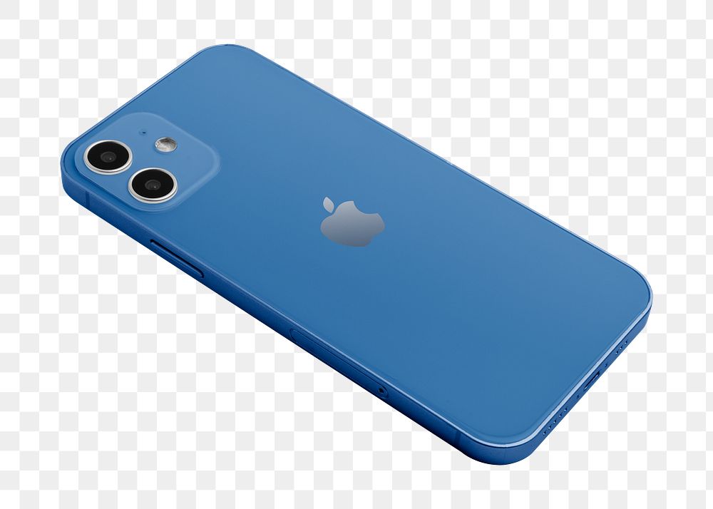 Blue Apple iPhone 12 png | Premium PNG Sticker - rawpixel