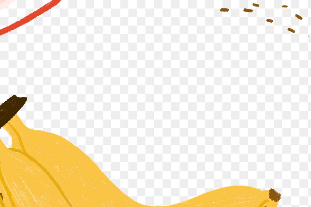 Tropical banana fruit frame design | Premium PNG - rawpixel