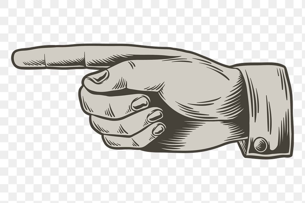 Hand pointing left icon design | Premium PNG Sticker - rawpixel