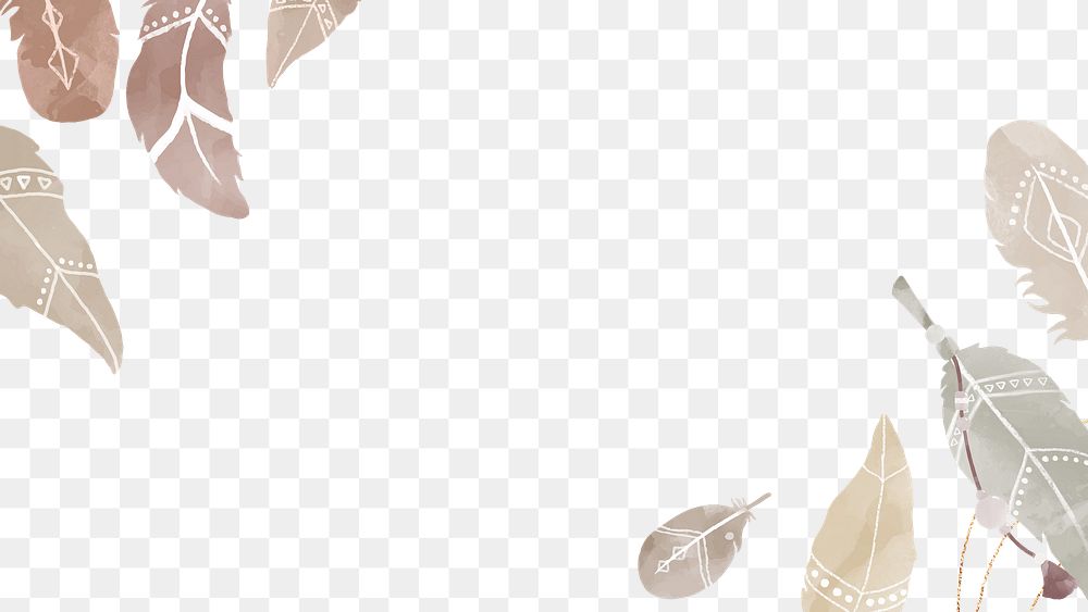 Hand drawn feather frame png | Premium PNG - rawpixel