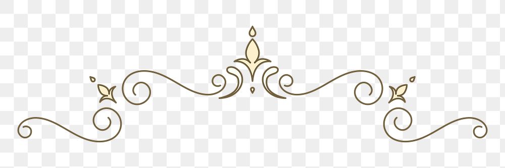 Png ornament divider vintage yellow | Premium PNG - rawpixel