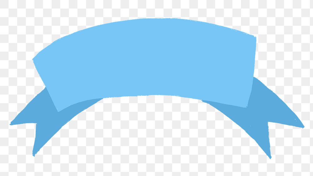 Blue banner PNG sticker graphic | Free PNG Sticker - rawpixel