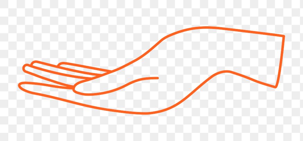 Aesthetic hand png sticker, minimal | Premium PNG Sticker - rawpixel