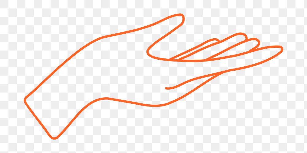 Aesthetic hand png sticker, minimal | Premium PNG Sticker - rawpixel