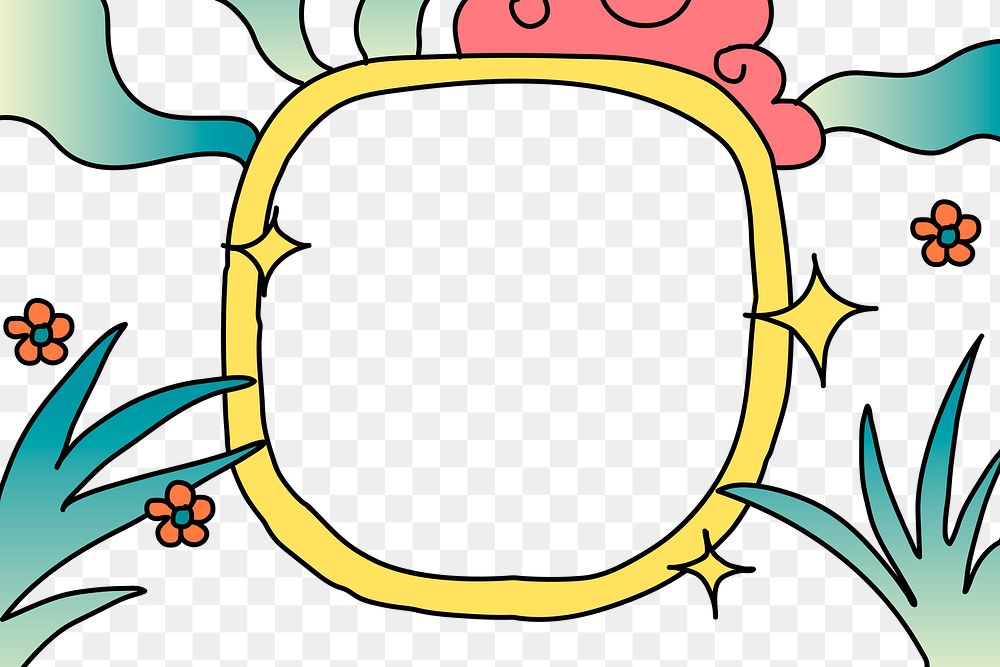 Colorful frame png sticker, transparent | Premium PNG - rawpixel