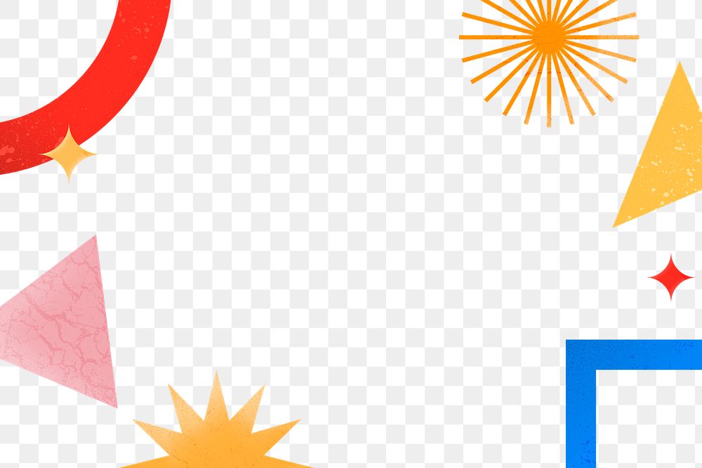 Geometric shapes png border frame, | Premium PNG - rawpixel